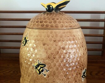 Beehive cookie jar | Etsy