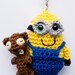 PATTERN crocheted Minion Bob keychain | Etsy