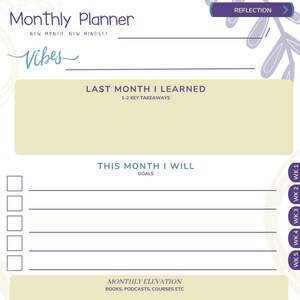Undated Digital Daily Planner Purple/teal - Etsy