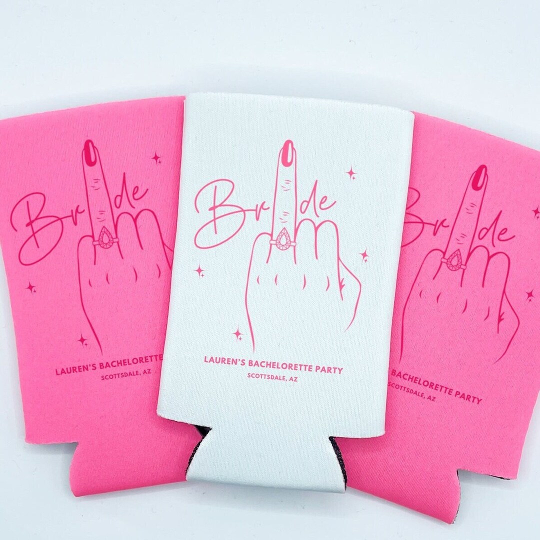 Personalized Bachelorette Ring Can Cooler Bachelorette Party Favors ...