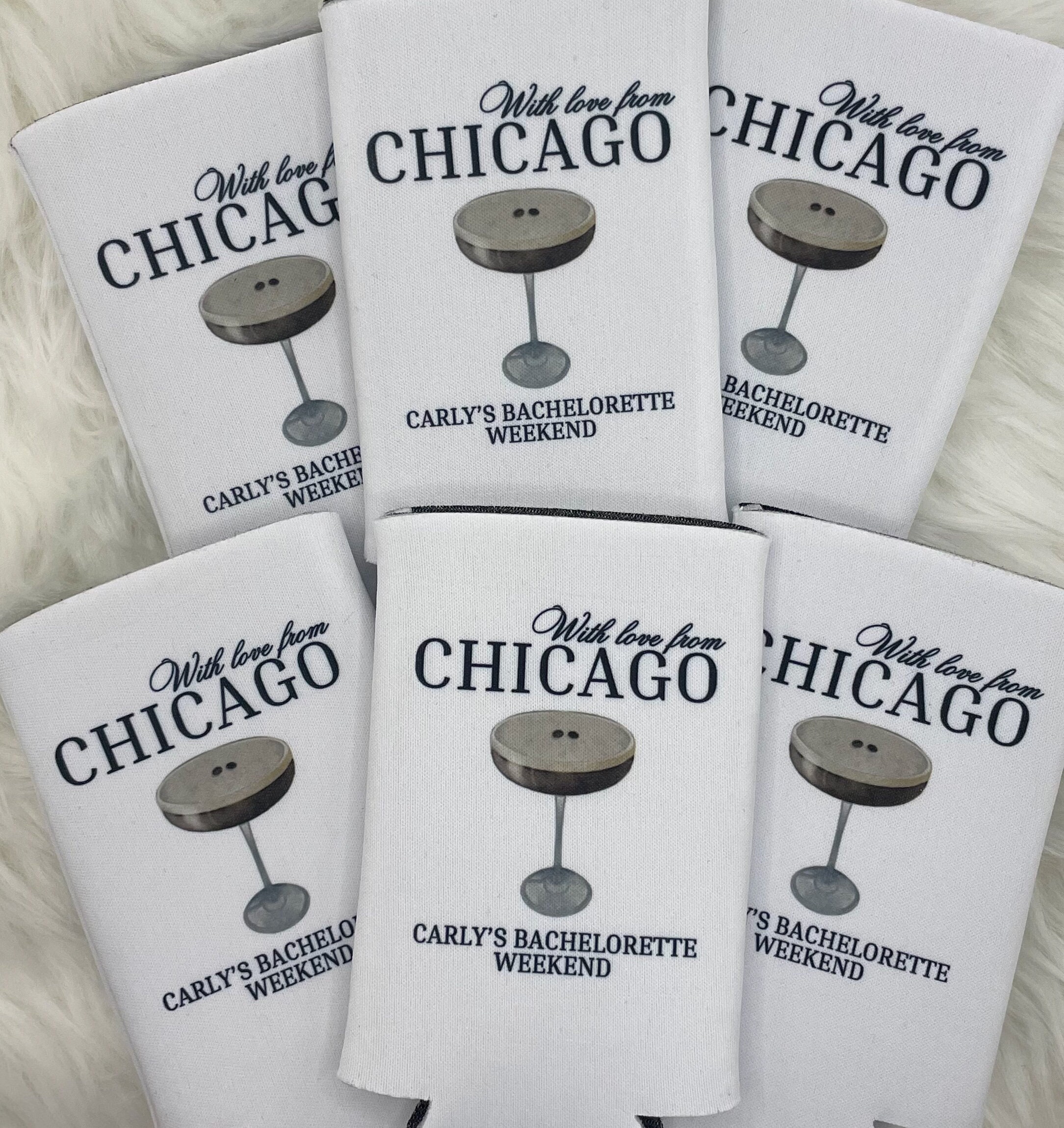 Personalized Coastal Cocktail Bachelorette Can Cooler | Custom Can ...