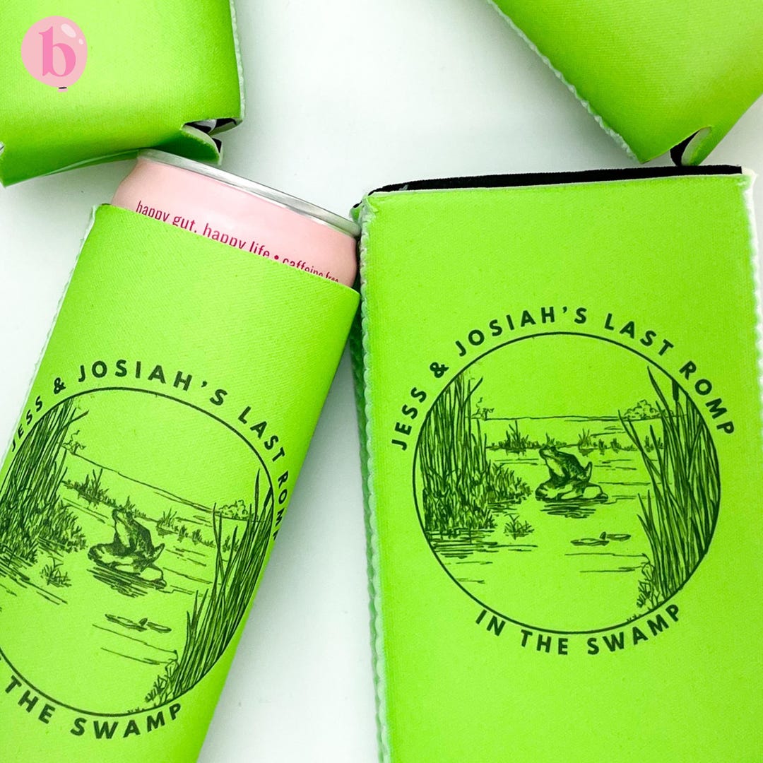 Personalized Swamp Bachelorette Can Cooler | Custom Can Cooler | Last ...