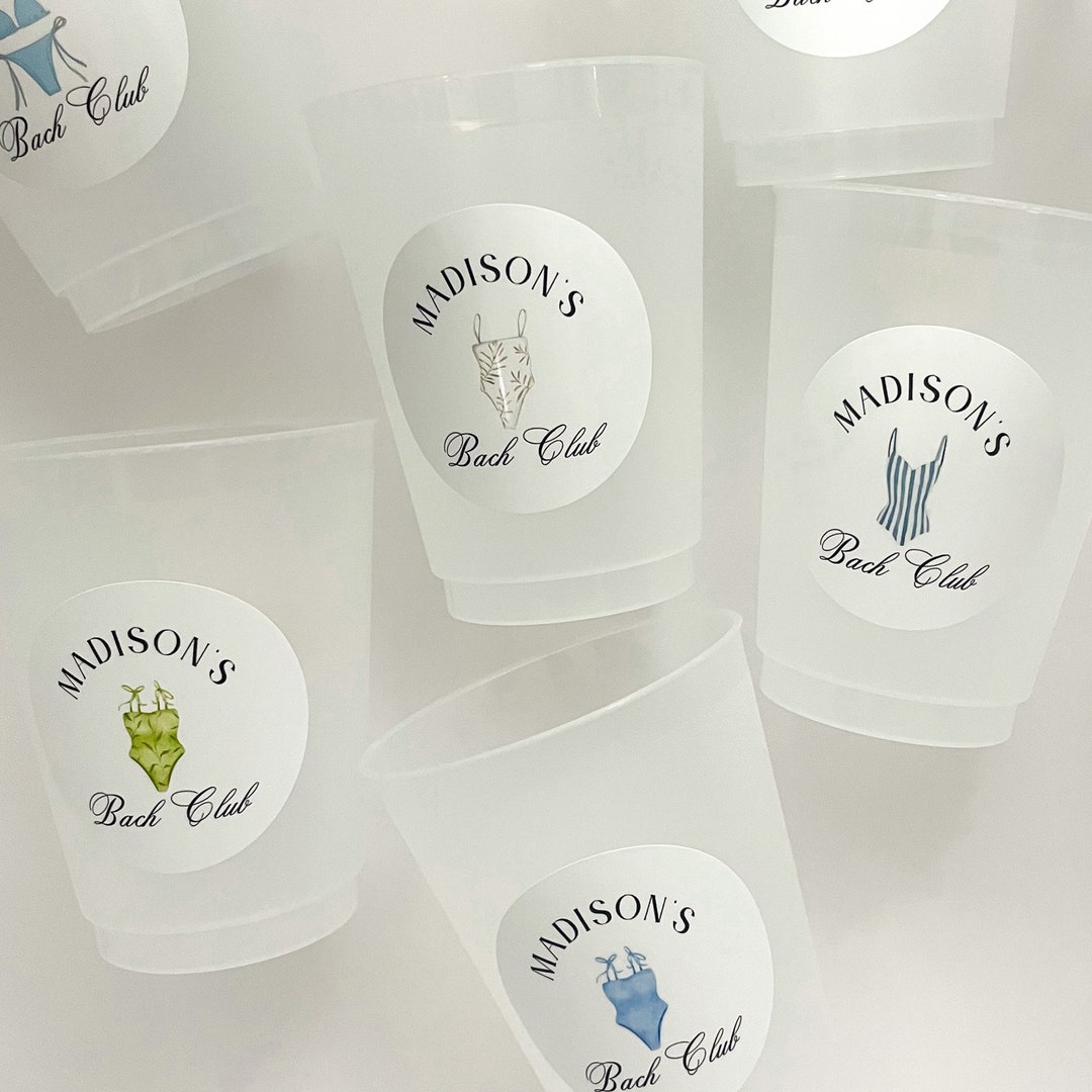 Personalized Coastal Bachelorette Cups Custom Drinking Cups Beach ...