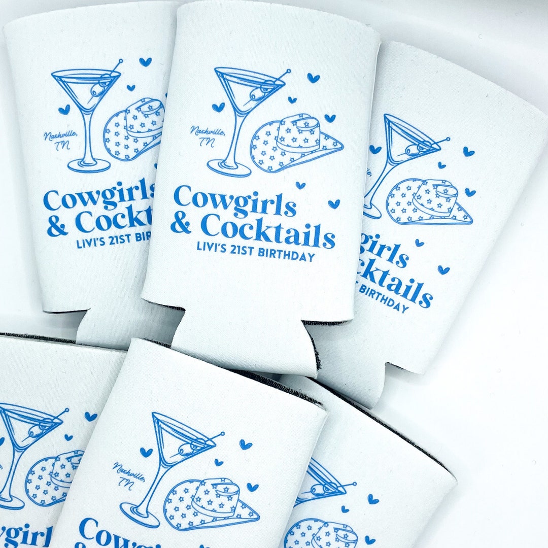 Personalized Last Rodeo Bachelorette Can Coolers | Cocktails & Cowgirls ...
