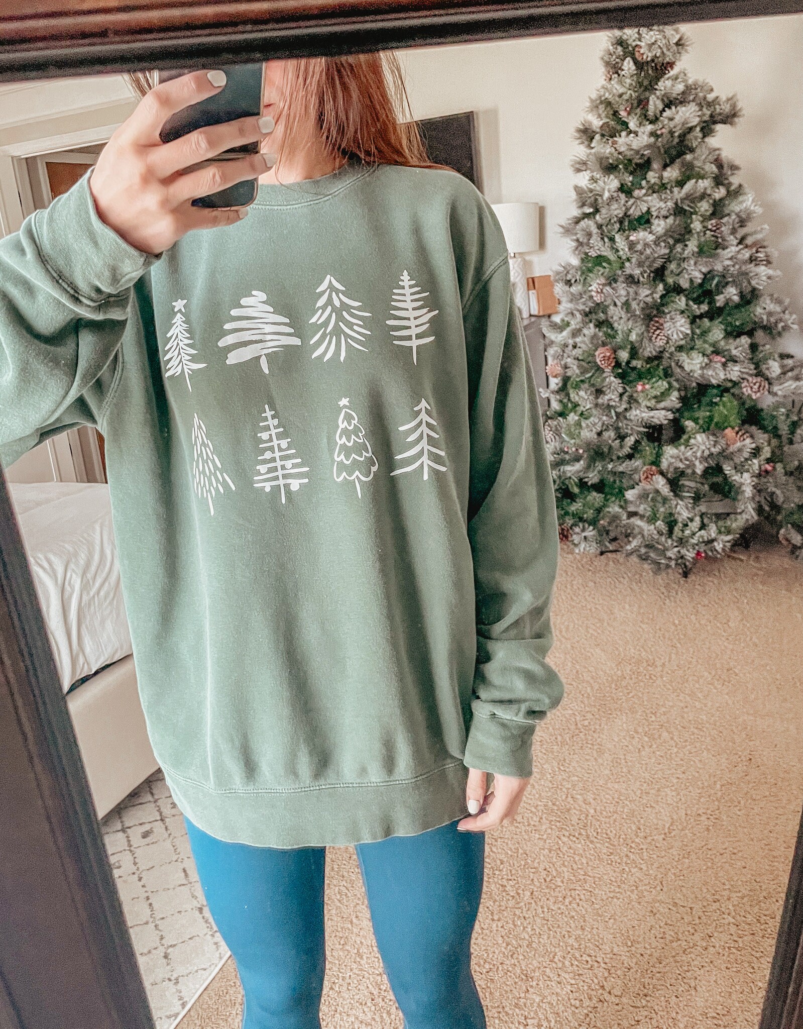 Christmas Tree Winter Sweatshirt Comfy Crewneck T-shirt - Etsy