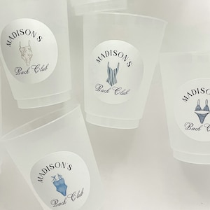 Personalized Coastal Bachelorette Cups Custom Drinking Cups Beach ...