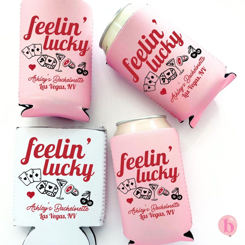 Vegas Bachelorette Can Coolers | Feeling Lucky Bachelorette Favors ...