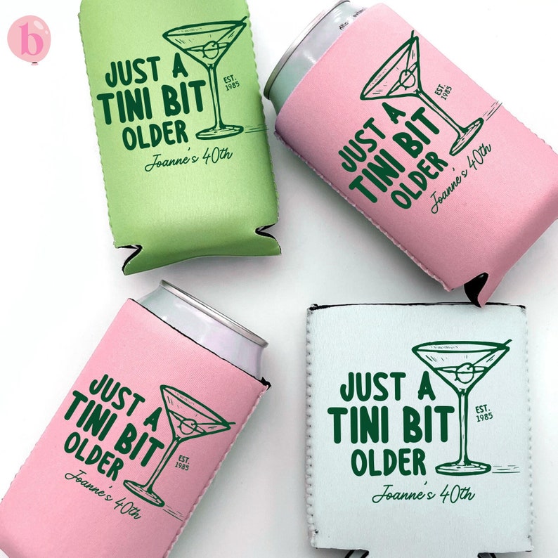 A Tini Bit Older Birthday Can Cooler | Martini Birthday Beach 30th ...
