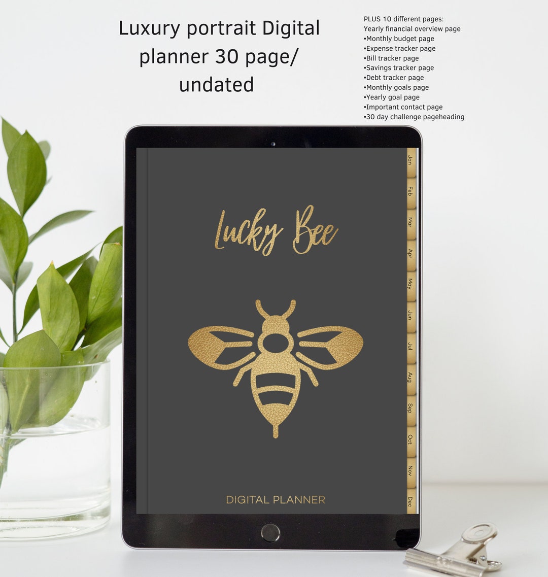 Digital Planner, Luxury, Lucky Bee, Goal Setting, Self-care, Financial ...