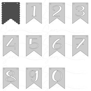 Scalloped Pennant Banner SVG | Alphabet SVG | Numeric SVG | Bunting ...