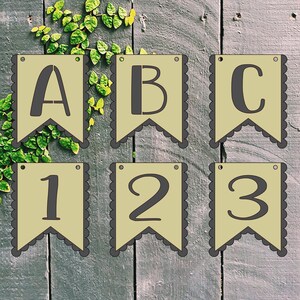 Scalloped Pennant Banner SVG | Alphabet SVG | Numeric SVG | Bunting ...