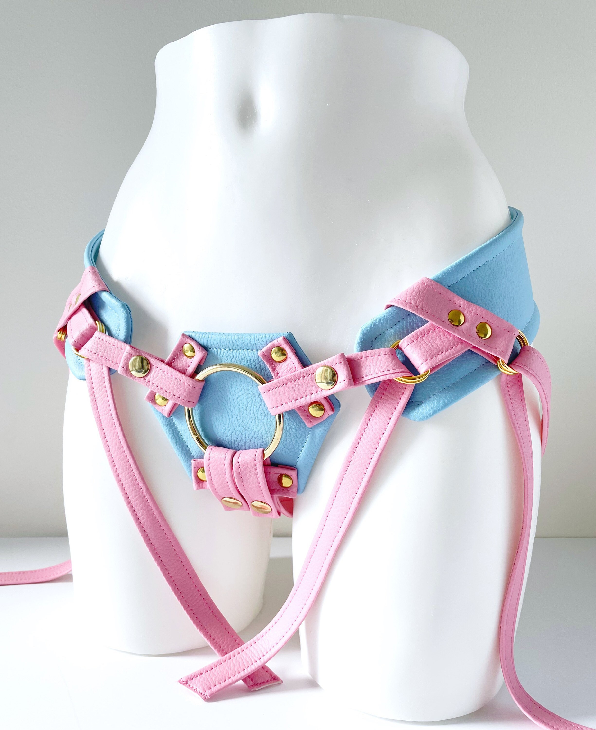 DESIGN YOUR OWN Strap on Harness Midi Duo in Faux leather | Etsy