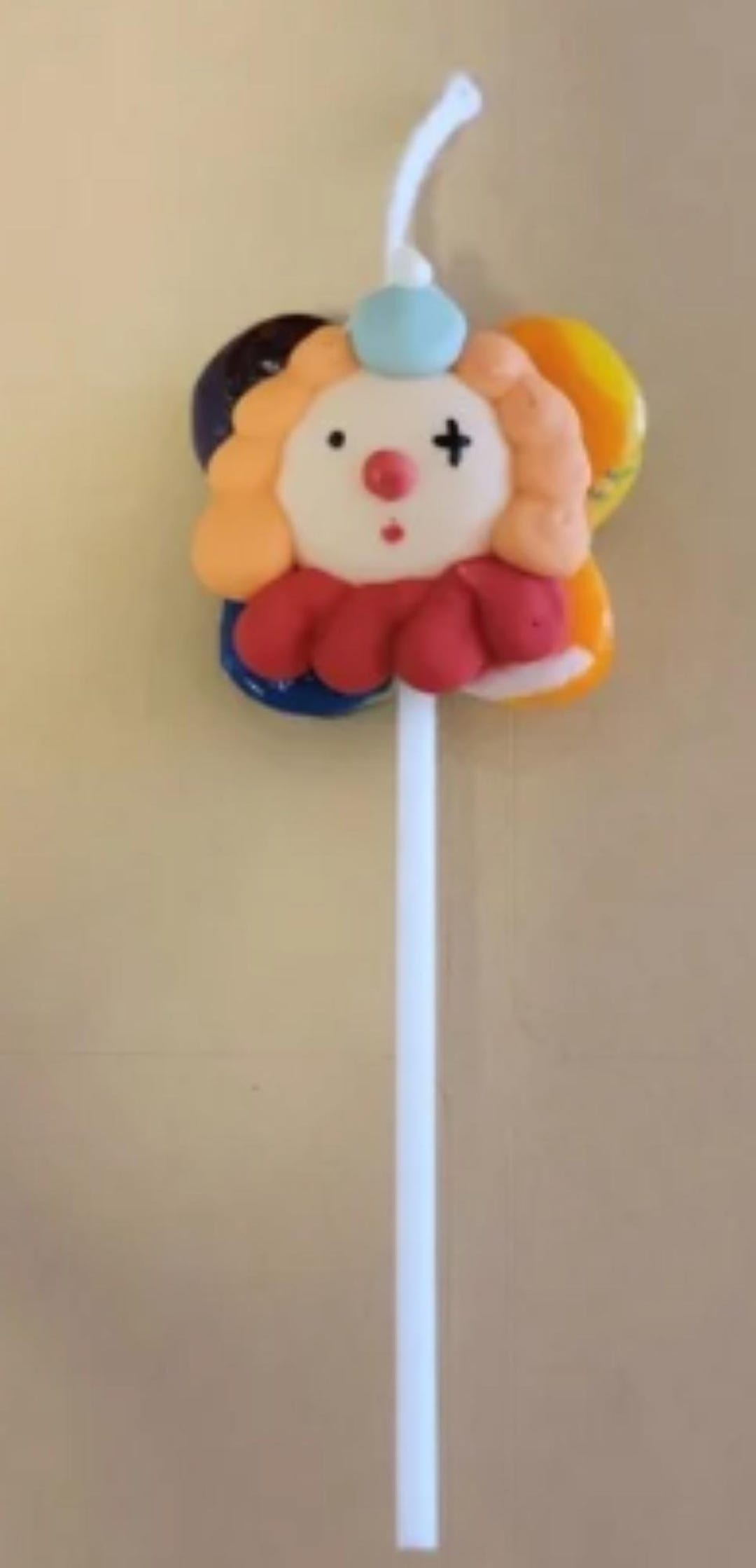 Clown Party Candle • Edible Chocolate Birthday Candle - Etsy