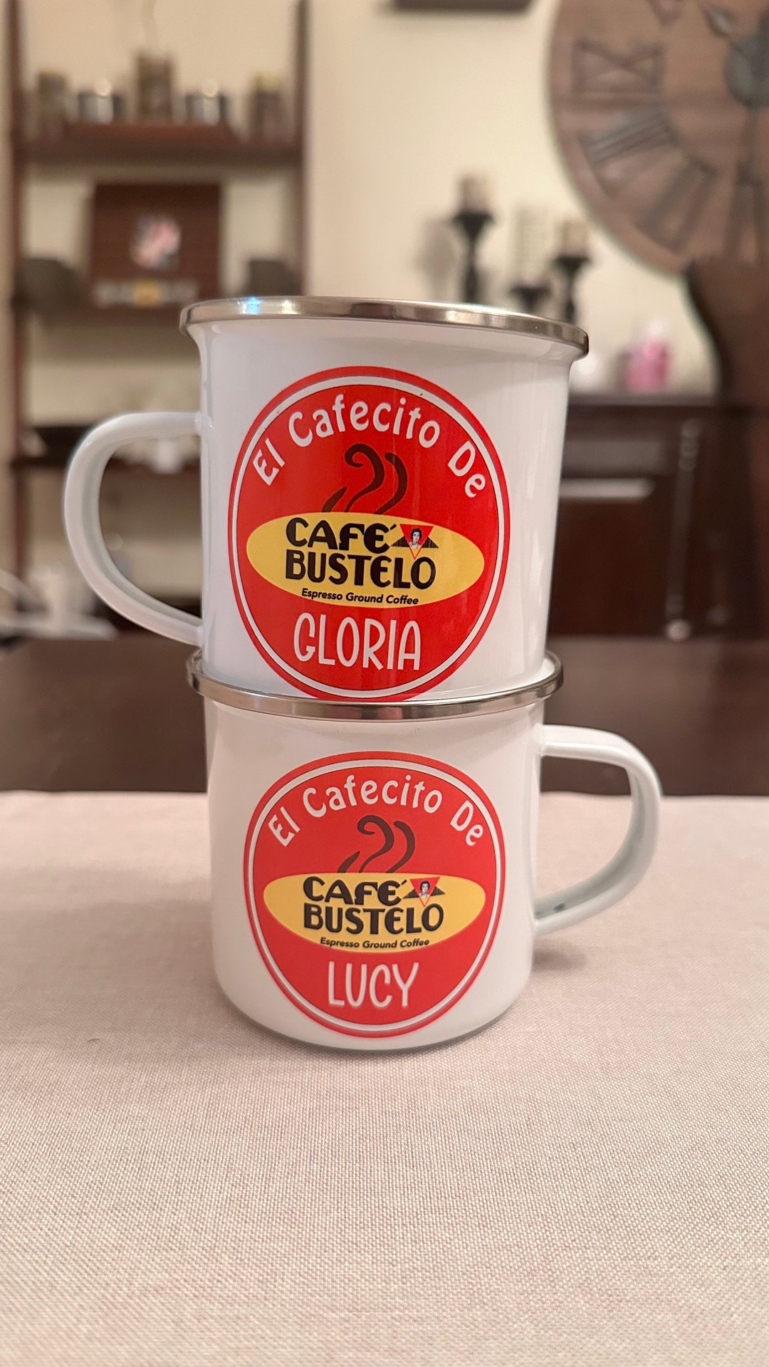 12 Oz. Enamel Café Bustelo Camp Style Mug - Etsy