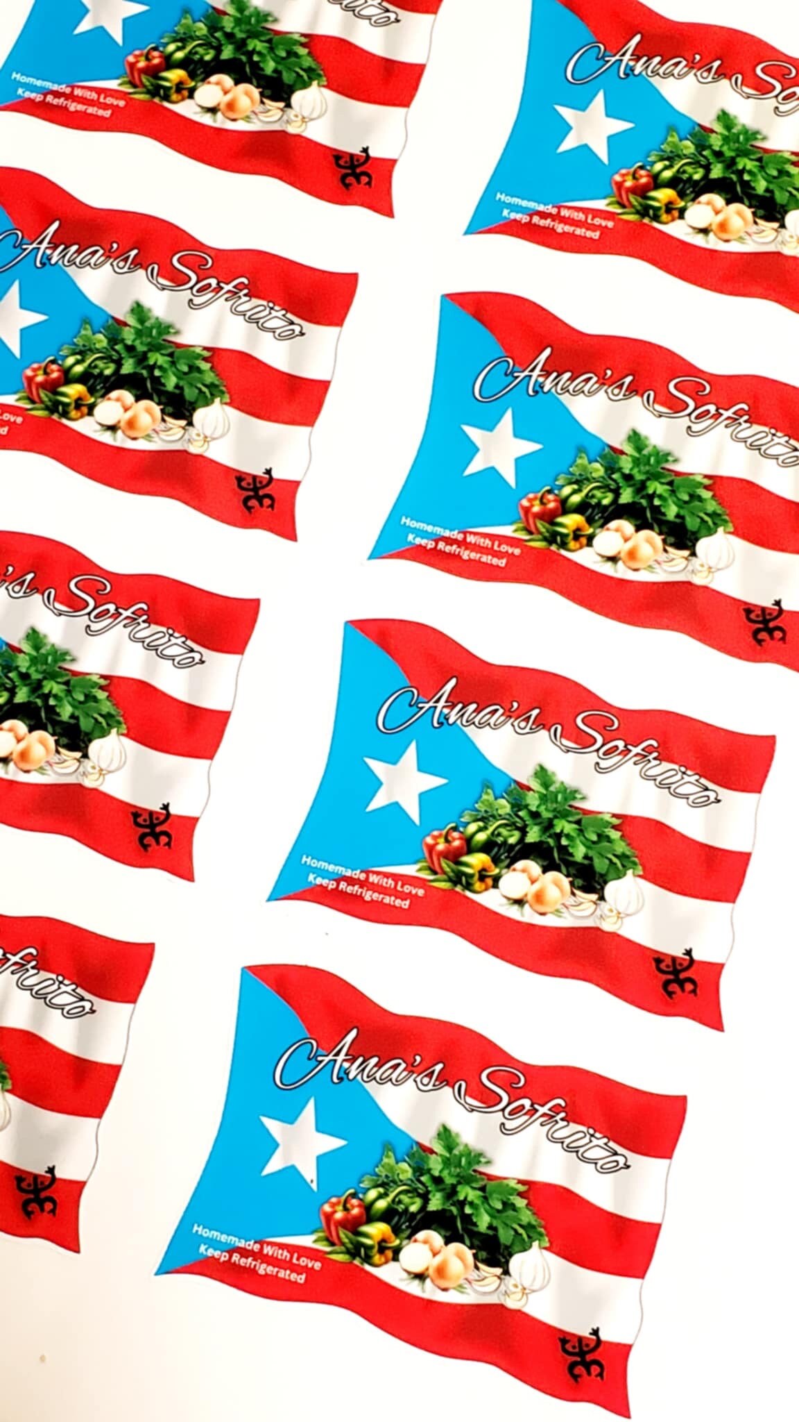 Sofrito (flag) Labels ONLY - Customized W Free Shipping - Please READ ...
