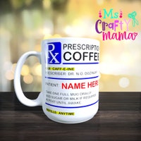 Prescription Coffee Label PNG, Rx Coffee Mug Design (digital Download ...