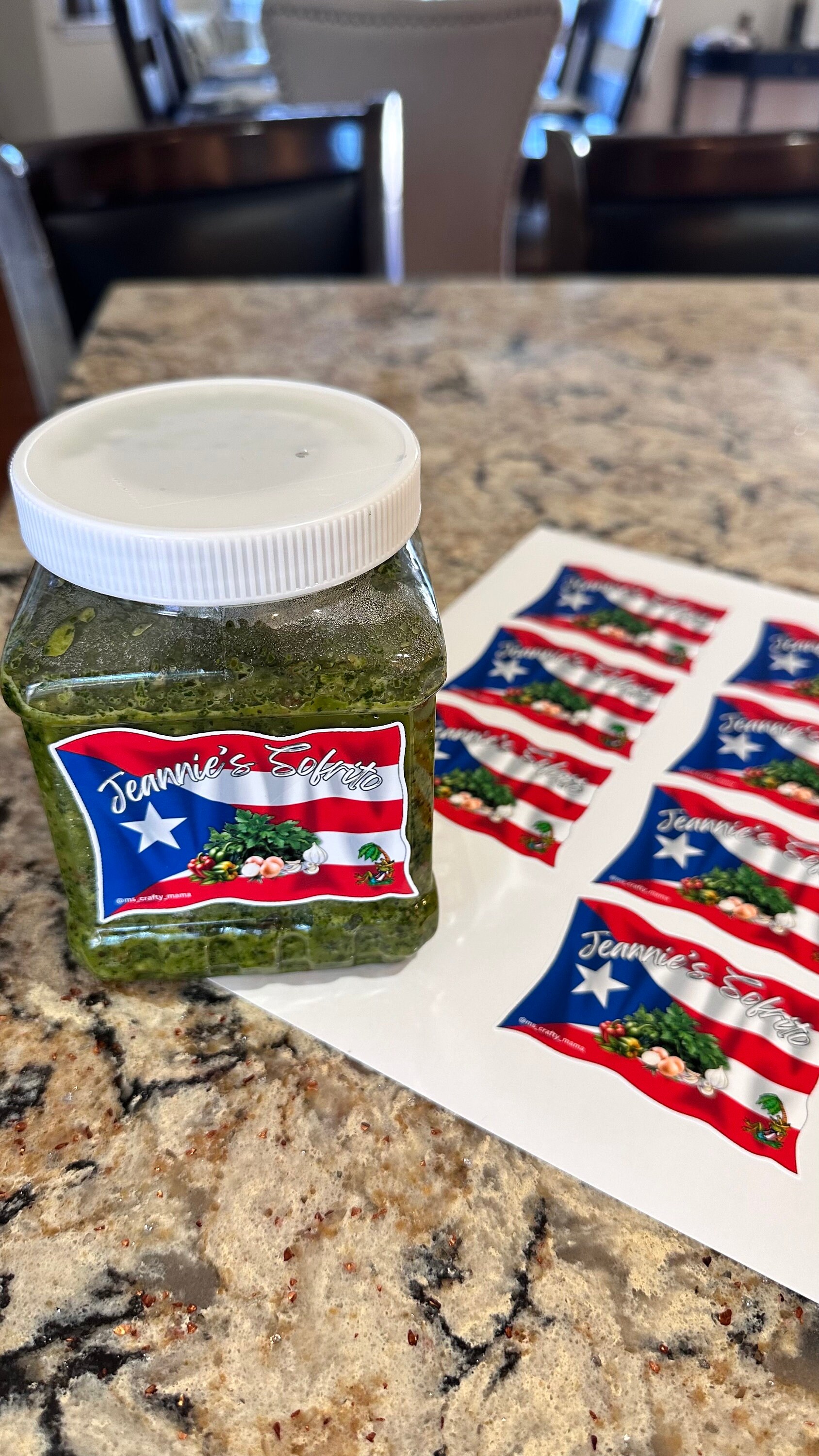Sofrito (flag) Labels ONLY - Customized W Free Shipping - Please READ ...