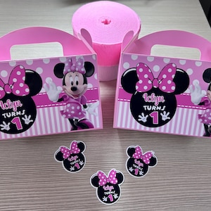 Minnie Mouse Birthday Party Gable Boxes (set of 12 Boxes) Plus 12 ...