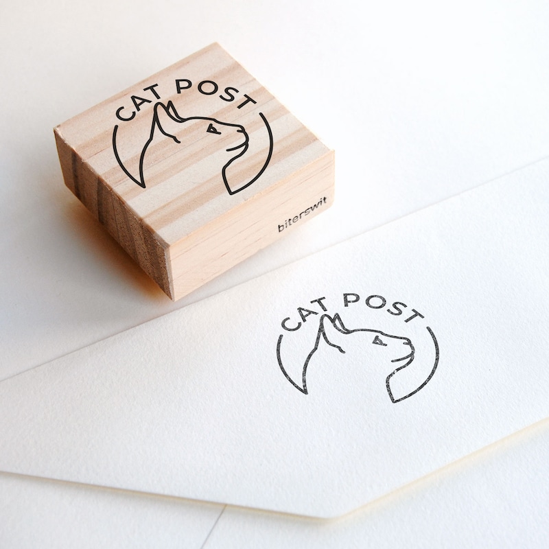 Cat Rubber Stamp - Etsy