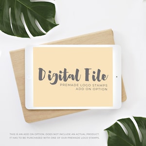 ADD ON OPTION for Our Premade Logo Stamps - Does Not Include the Actual ...