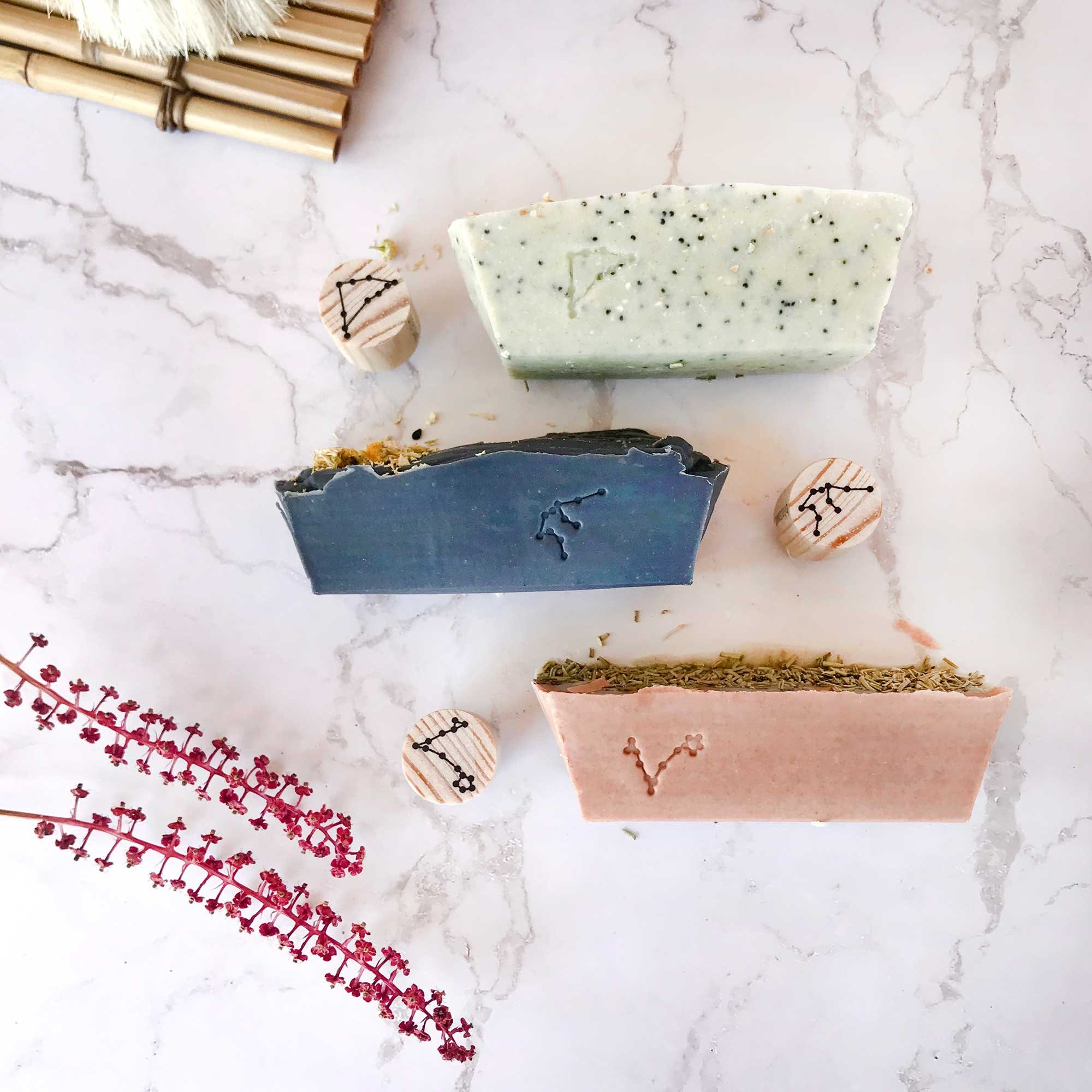 Mini Zodiac Acrylic Soap Stamp Set, Constellation Signs for Polymer ...