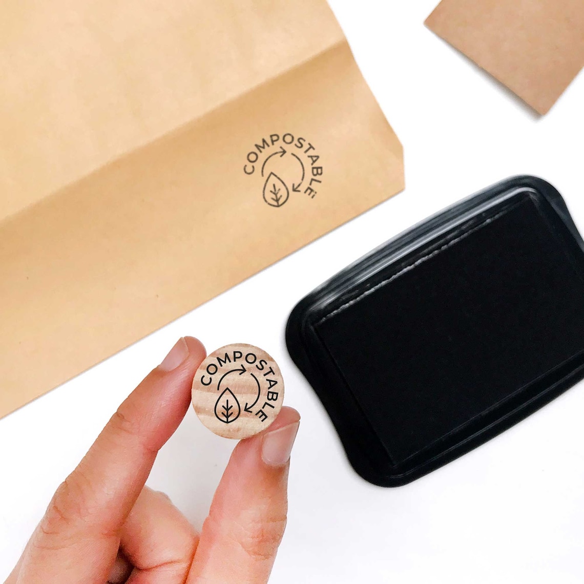 Compostable Icon Stamp for Compostable Packaging, Eco Friendly ...