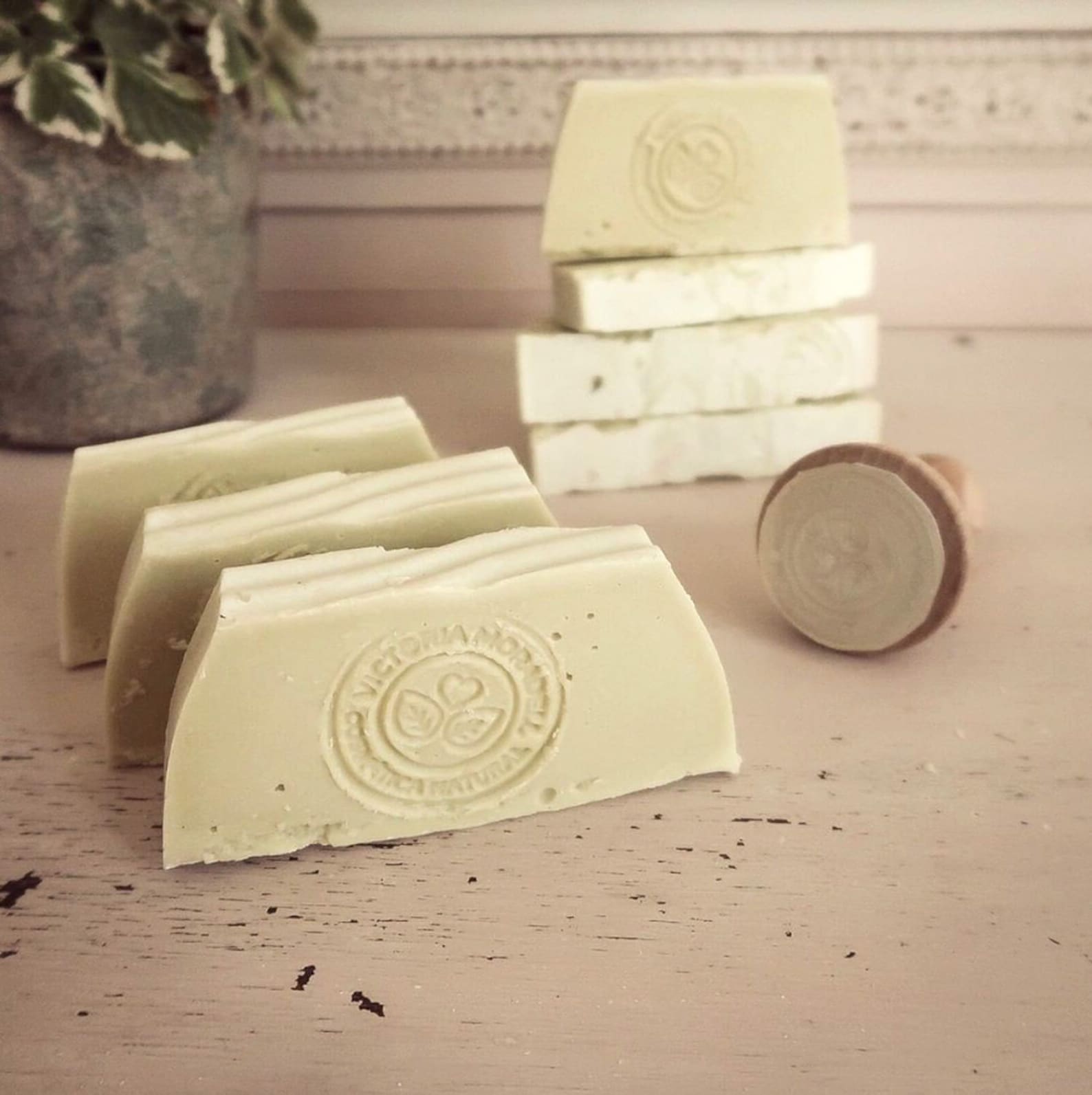 Premade Logo Soap Stamp Soap Stamp With Leaf Custom Text | Etsy