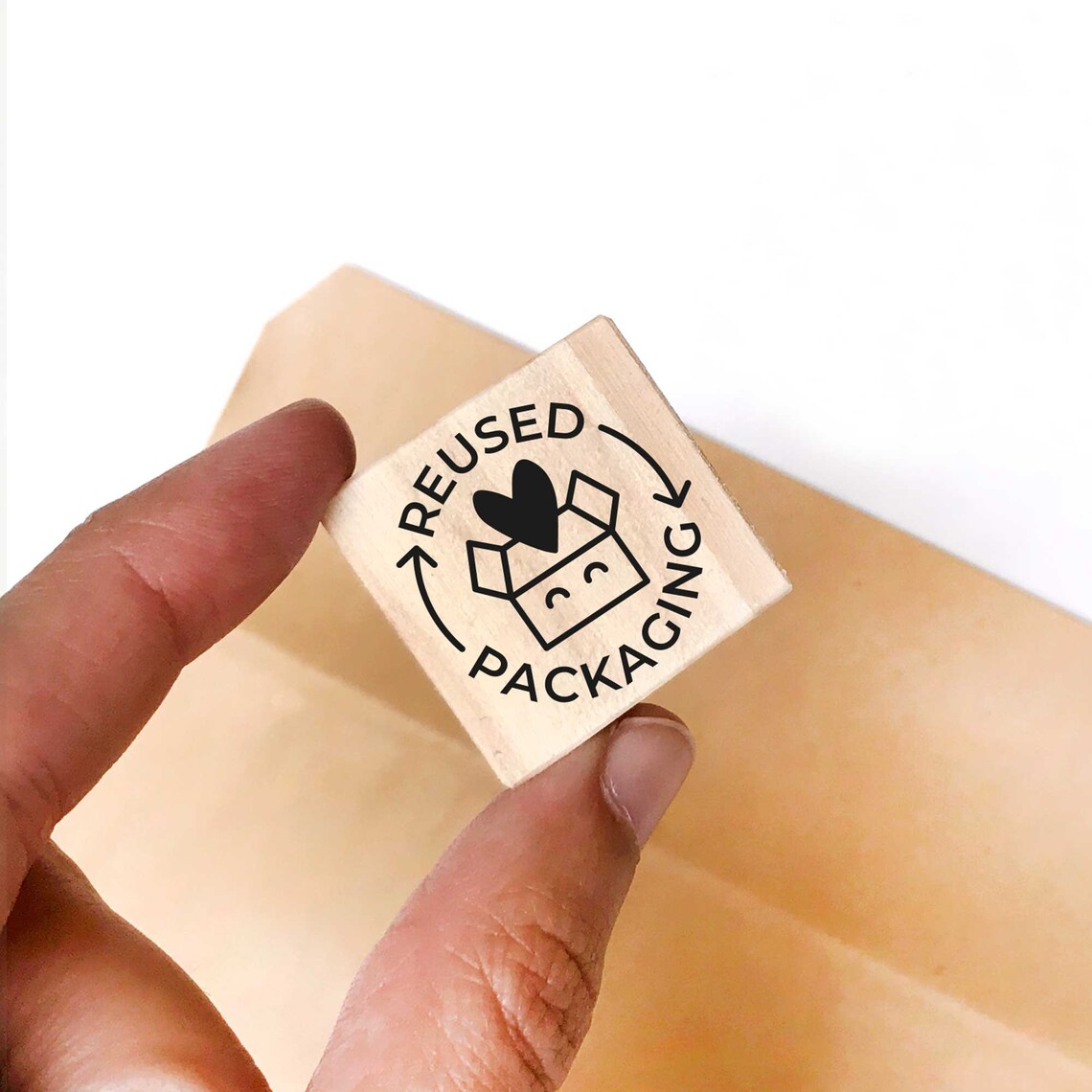 Reused packaging stamp for reused shipping materials Eco | Etsy