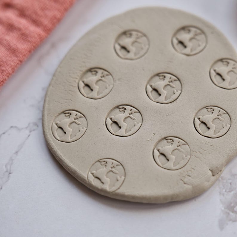 Mini Planet Earth Clay Stamp for Pottery, World Globe Stamp for Ceramic ...