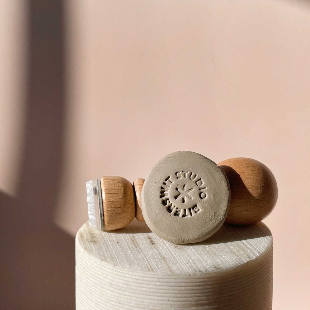 Personalized Ceramic Stamp With an Asterisk Star, Premade Logo Stamp ...