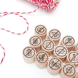 Ingredient Icon Stamps for Dessert Table Cards, Cake Table Label Cards ...