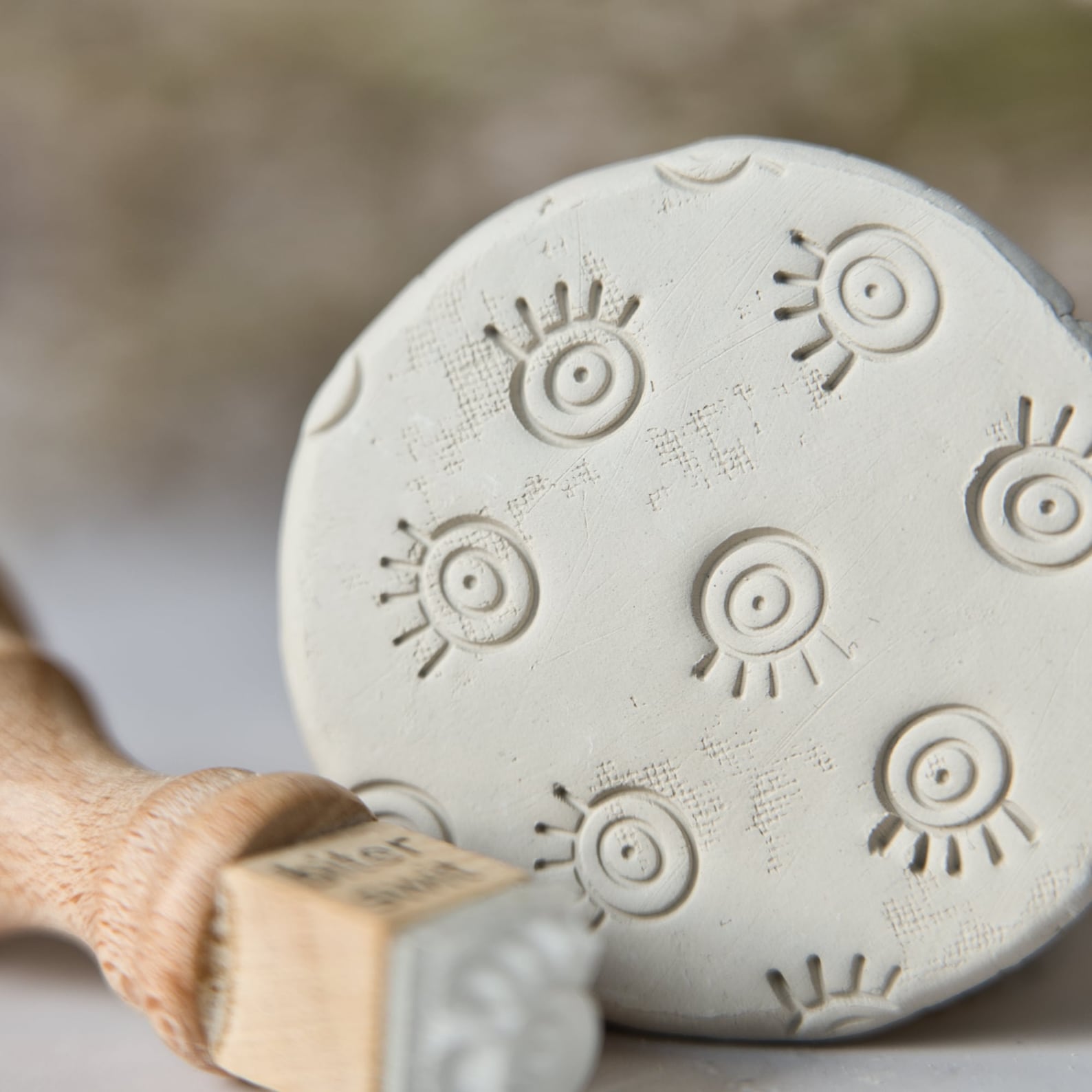 Turkish Eye Texture Clay Stamp for Pottery Decoration, Boho and ...