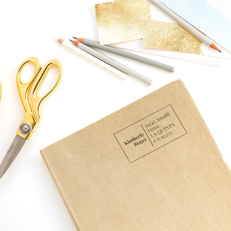 Simple and Modern Frame Address Stamp Rectangular Return - Etsy