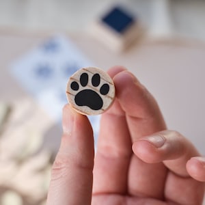 Small Paw Print Rubber Stamp, Dog Paw Print Stamp for Dog Lovers, Mini ...