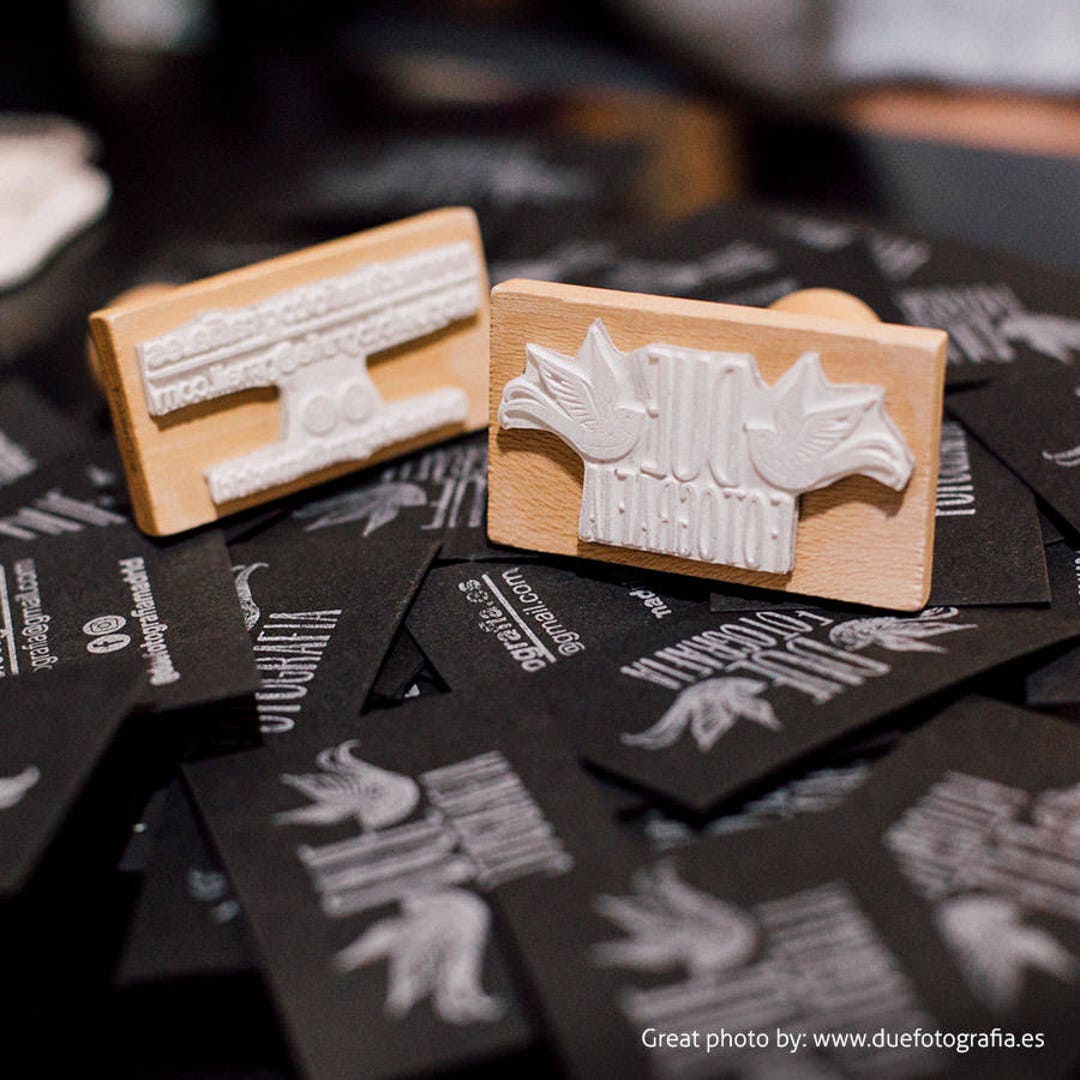 Double Sided DIY Business Card Stamps, Custom Business Card With Stamps ...