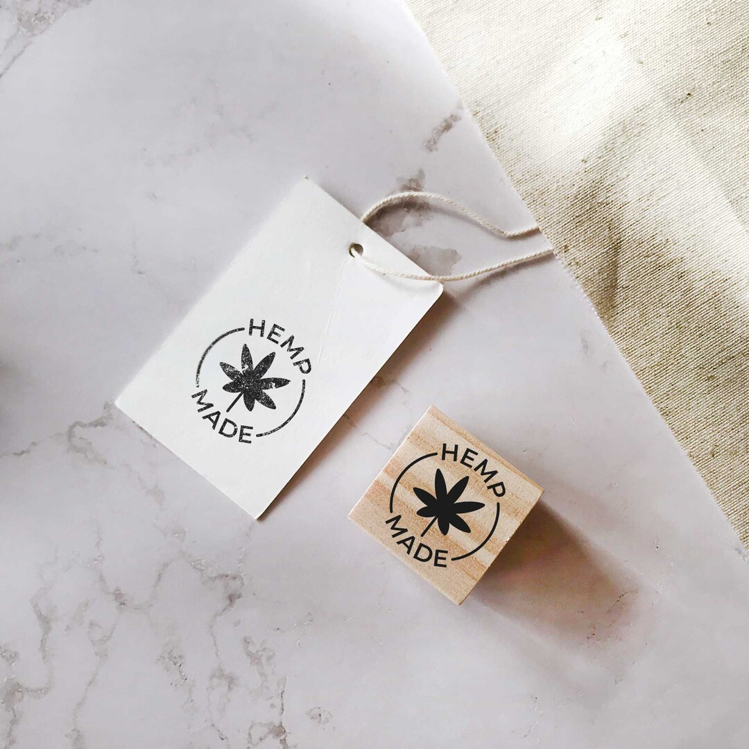 Hemp Icon Stamp for Hemp Made Clothing Labels, Sustainable Fashion Tags ...