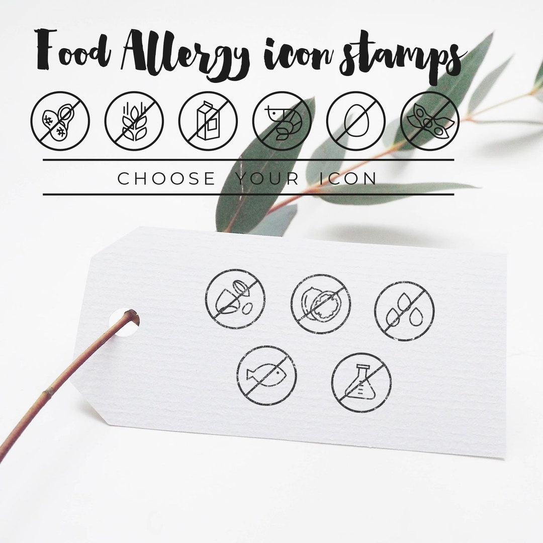 Allergy Menu Icon Stamp, Dietary Restrictions Icon Stamps, Menu Icon ...