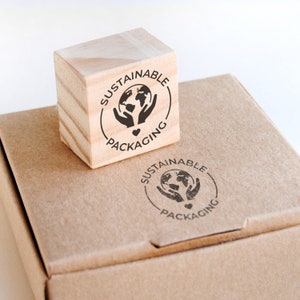 Sustainable Packaging Stamp - Eco Friendly Rubber Stamp for Small ...