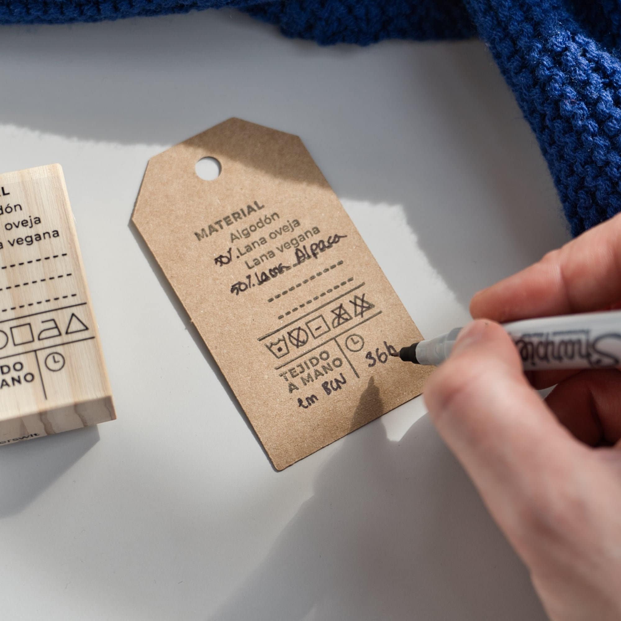 Rubber Stamp for DIY Hand Crocheted Garment Tags With Care Instructions ...