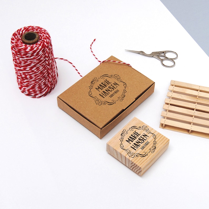 Custom Logo Stamp for Business Cards and Tags, Branding Stamp for ...