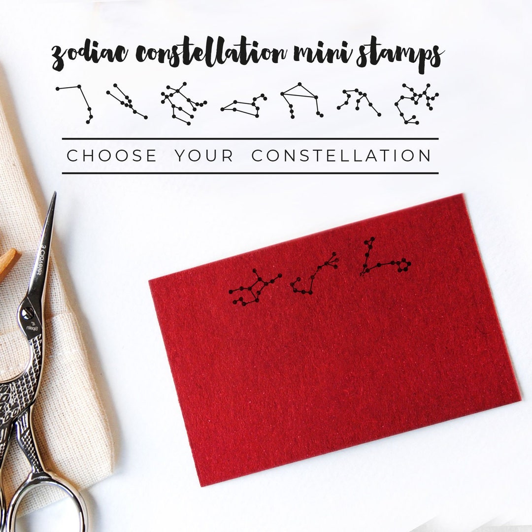 Zodiac Constellation Mini Stamps, Astrological Zodiac Star Signs Stamp ...