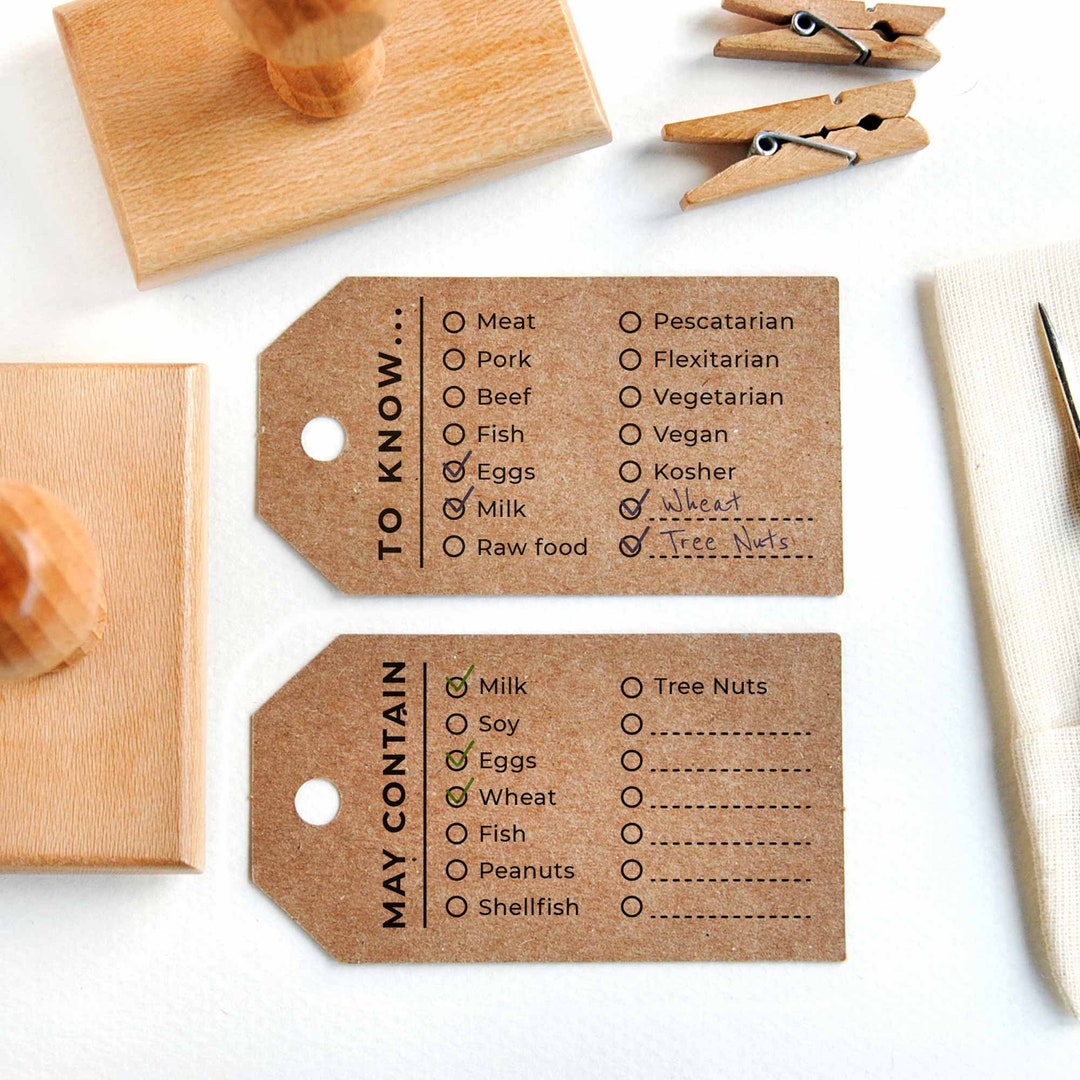 Custom Food Ingredient Stamp for Food Packages, Custom Food Content ...