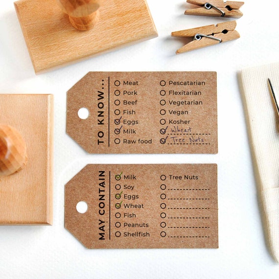 Custom food ingredient stamp for food packages custom food | Etsy