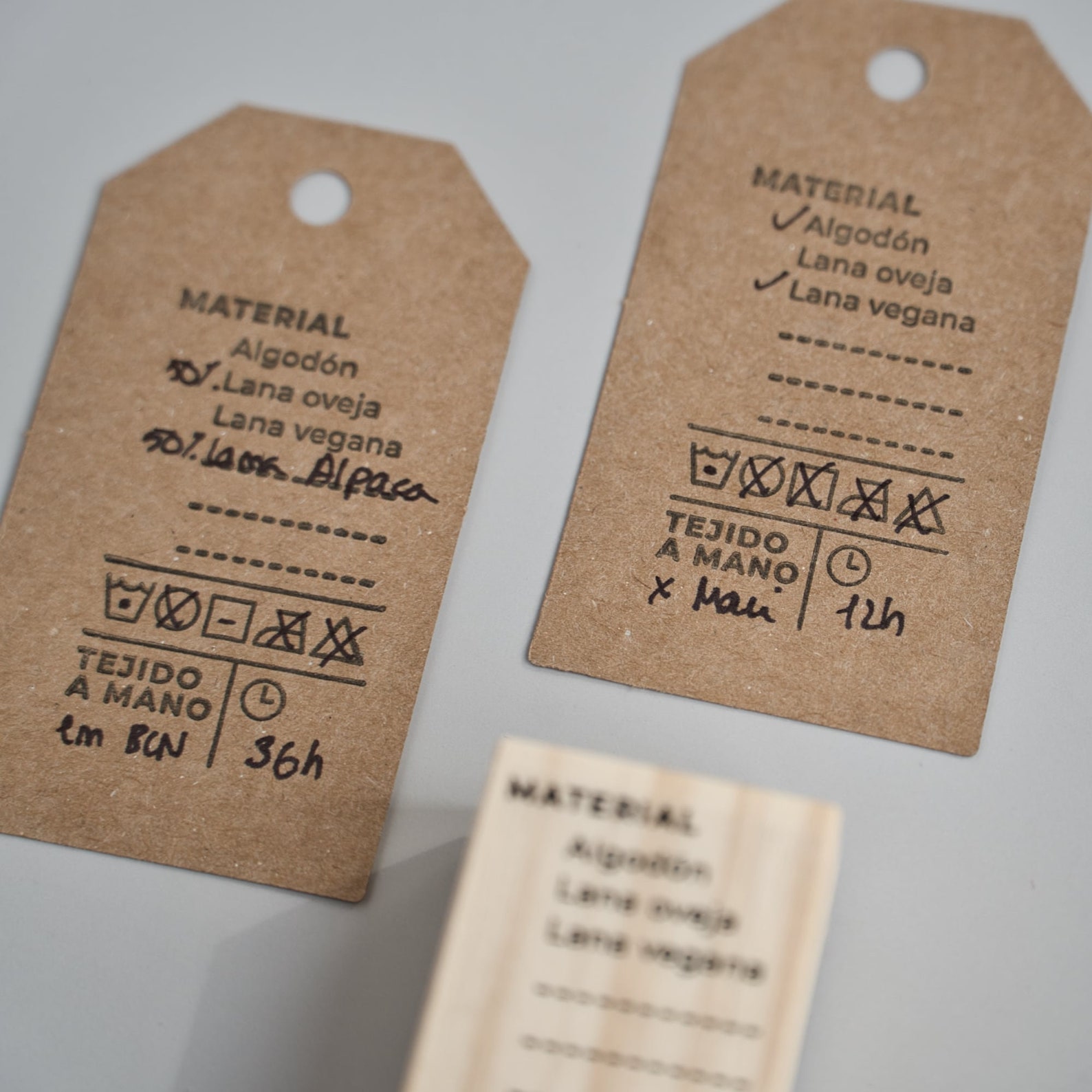 Rubber Stamp for DIY Hand Crocheted Garment Tags With Care Instructions ...