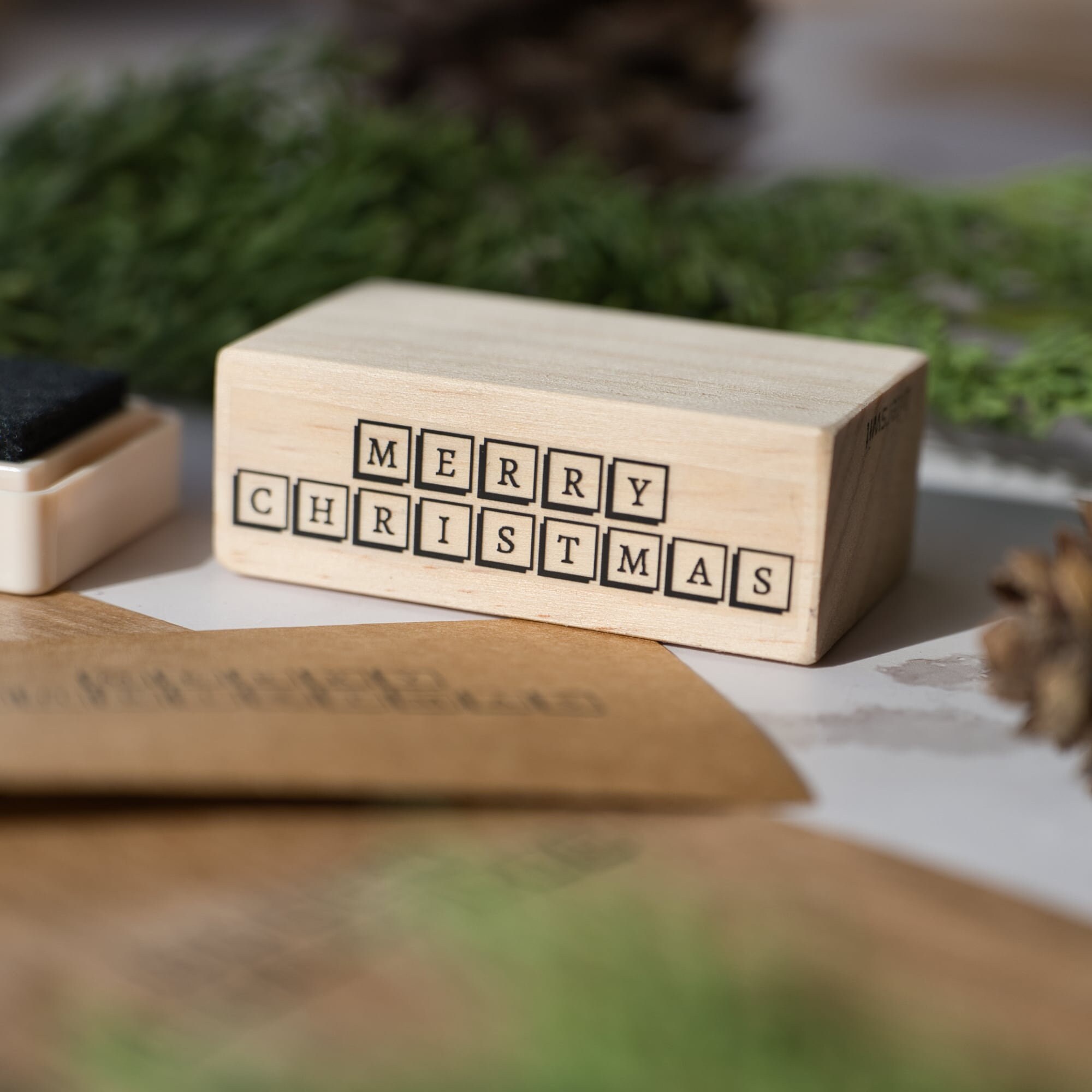 Merry Christmas Rubber Stamp for Board Game Lovers, Happy Holidays ...