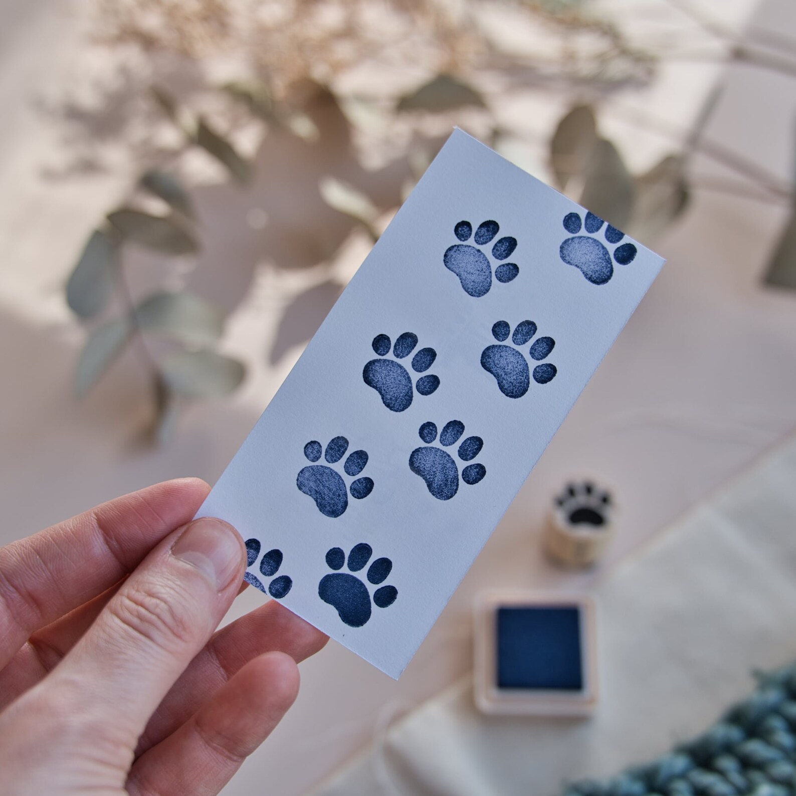 Small Paw Print Rubber Stamp, Dog Paw Print Stamp for Dog Lovers, Mini ...