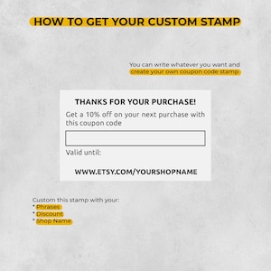 Custom Coupon Code Stamp for Shop Coupon Code Tags, Custom Discount ...