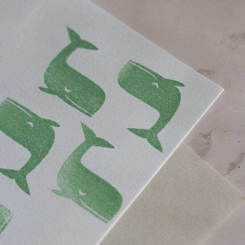 Scandi Whale Rubber Stamp for Patterns, Scandinavian Blue Whale ...