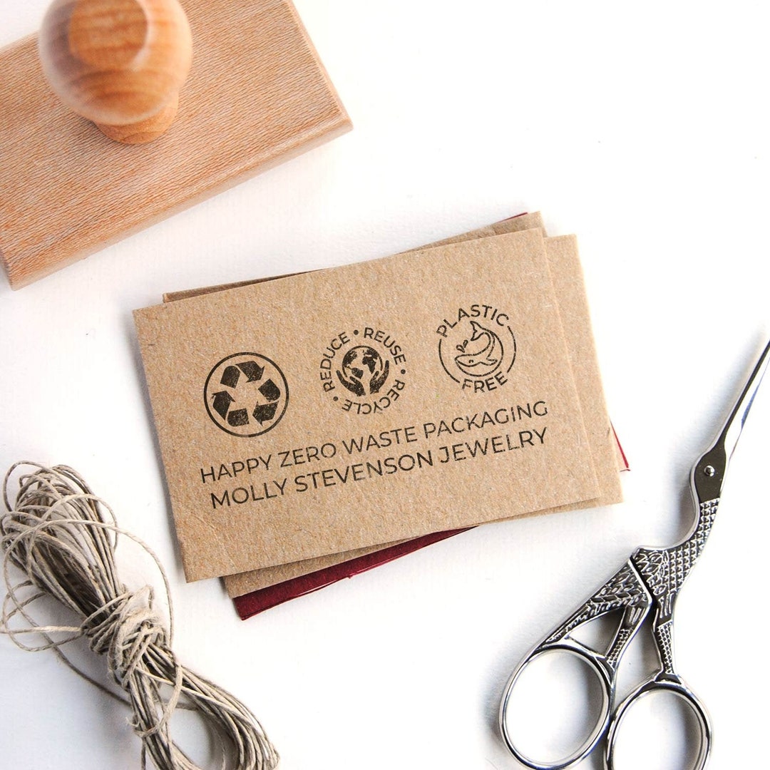 Custom Eco Packaging Stamp With Recyclable Icons, Recyclable Icons ...