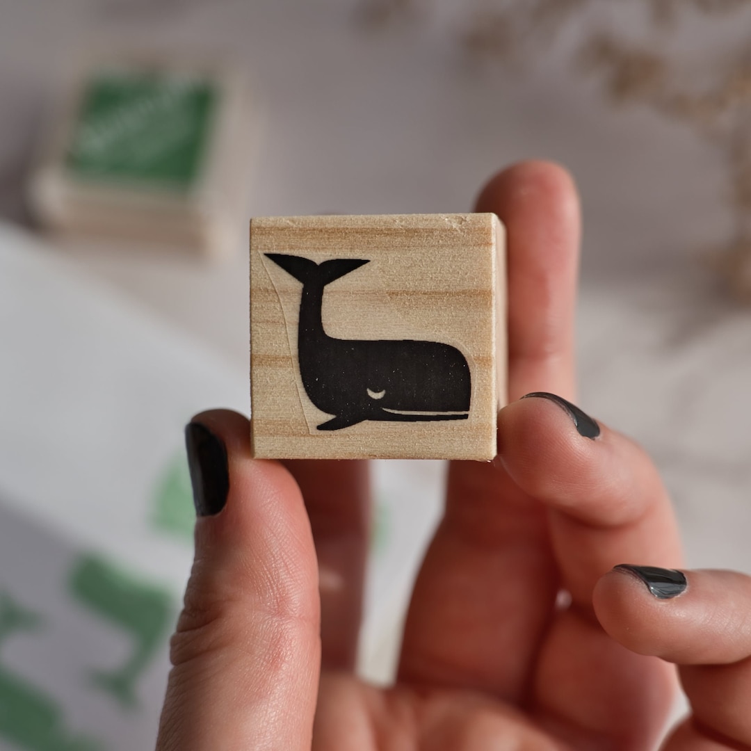 Scandi Whale Rubber Stamp for Patterns, Scandinavian Blue Whale ...